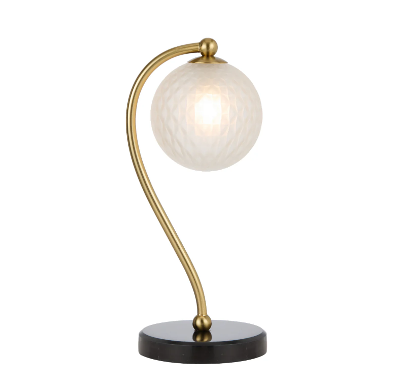 Telbix Lighting Felton Black Marble Table Lamp - 2 Colours