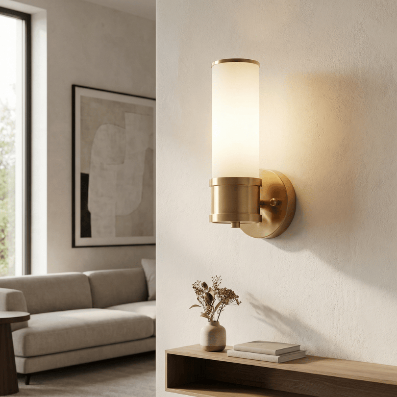 Herman Brass Single Interior Wall Light ELS1116381