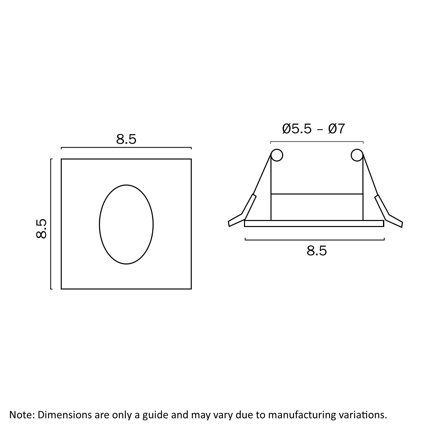 Telbix Lighting Snap Square Interior White Steplight